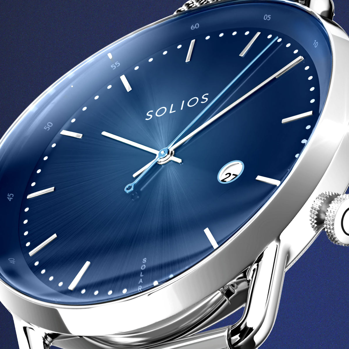 The Solar Curve | Blue Dial – Solios Watches