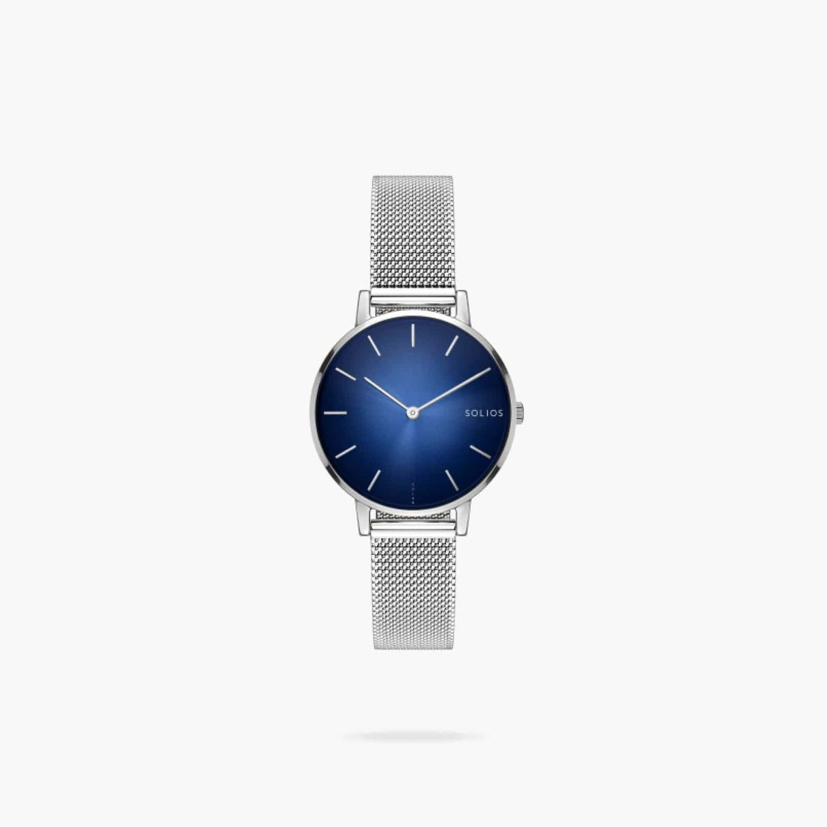 The Solar Mini | Blue Dial - Silver Case – Solios Watches