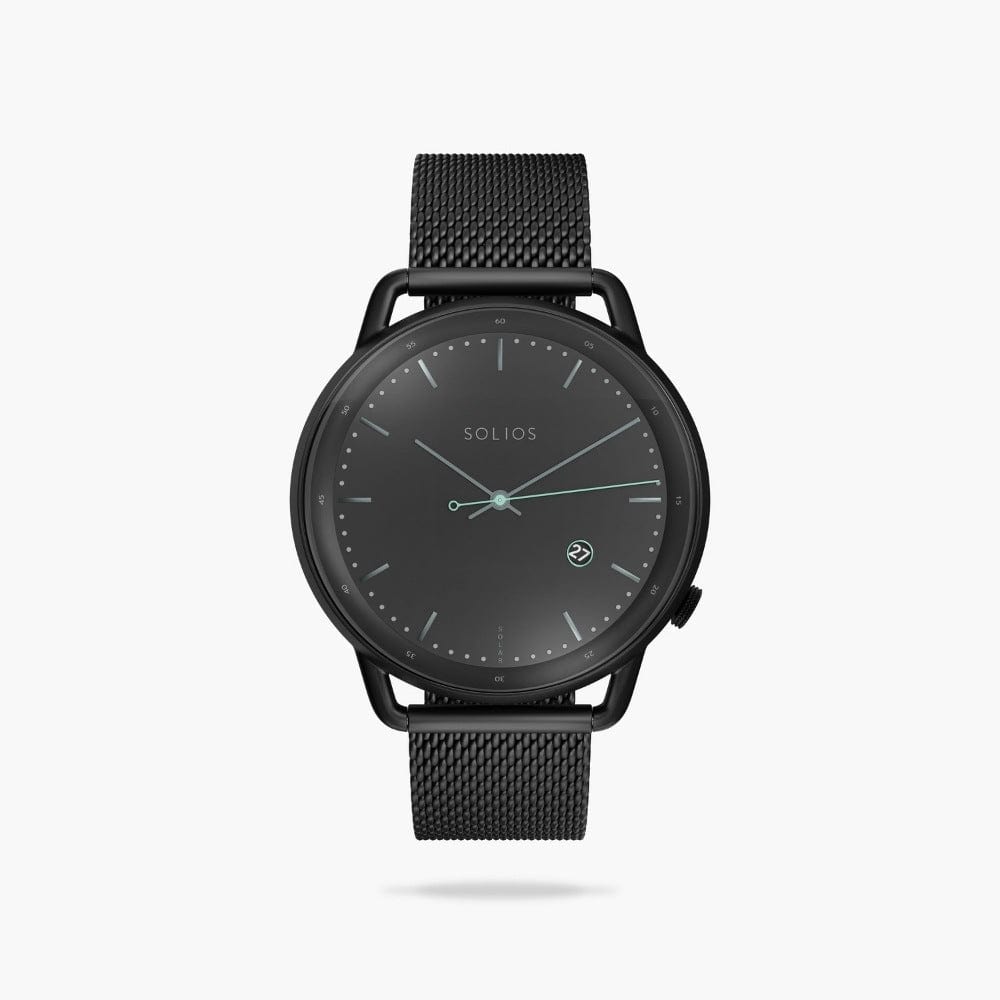 The Solar Curve | Black Dial - Black Case – Solios Watches