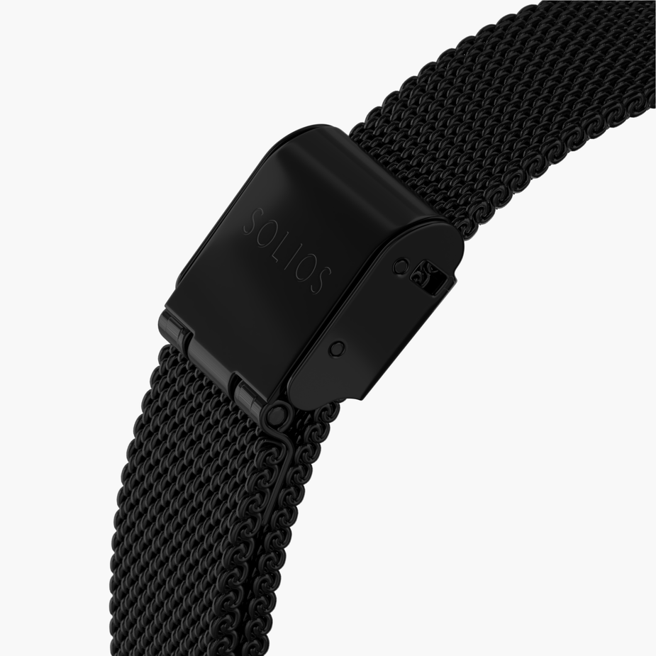 Watch Set - Solar Classic | Black Dial - Black Case | Black Mesh ...