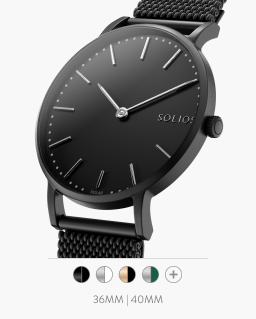 The Solar Curve | Blue Dial - Silver Case – Solios Watches