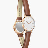 The Solar Mini | White Dial - Rose Gold Case – Solios Watches